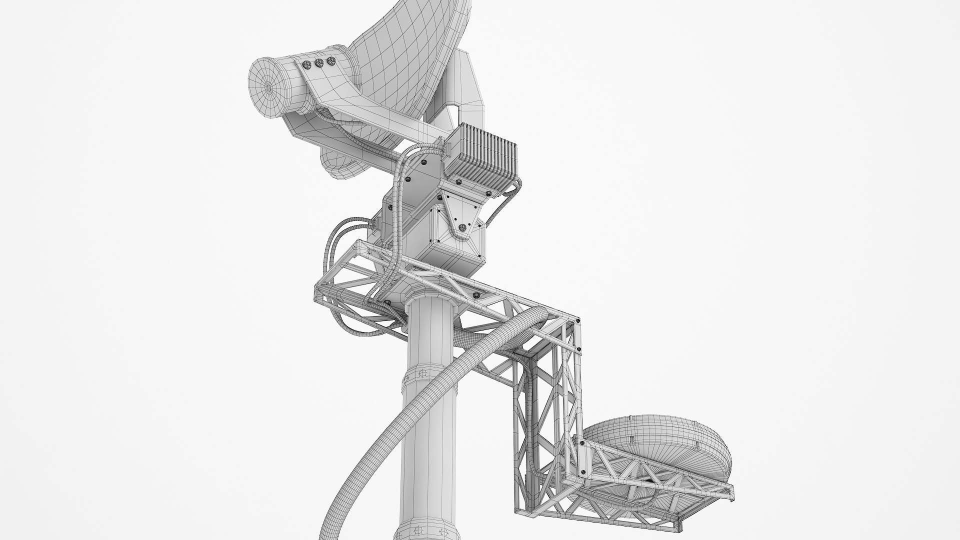 3D Model TV Van Satellite Antenna 04 - TurboSquid 2103721