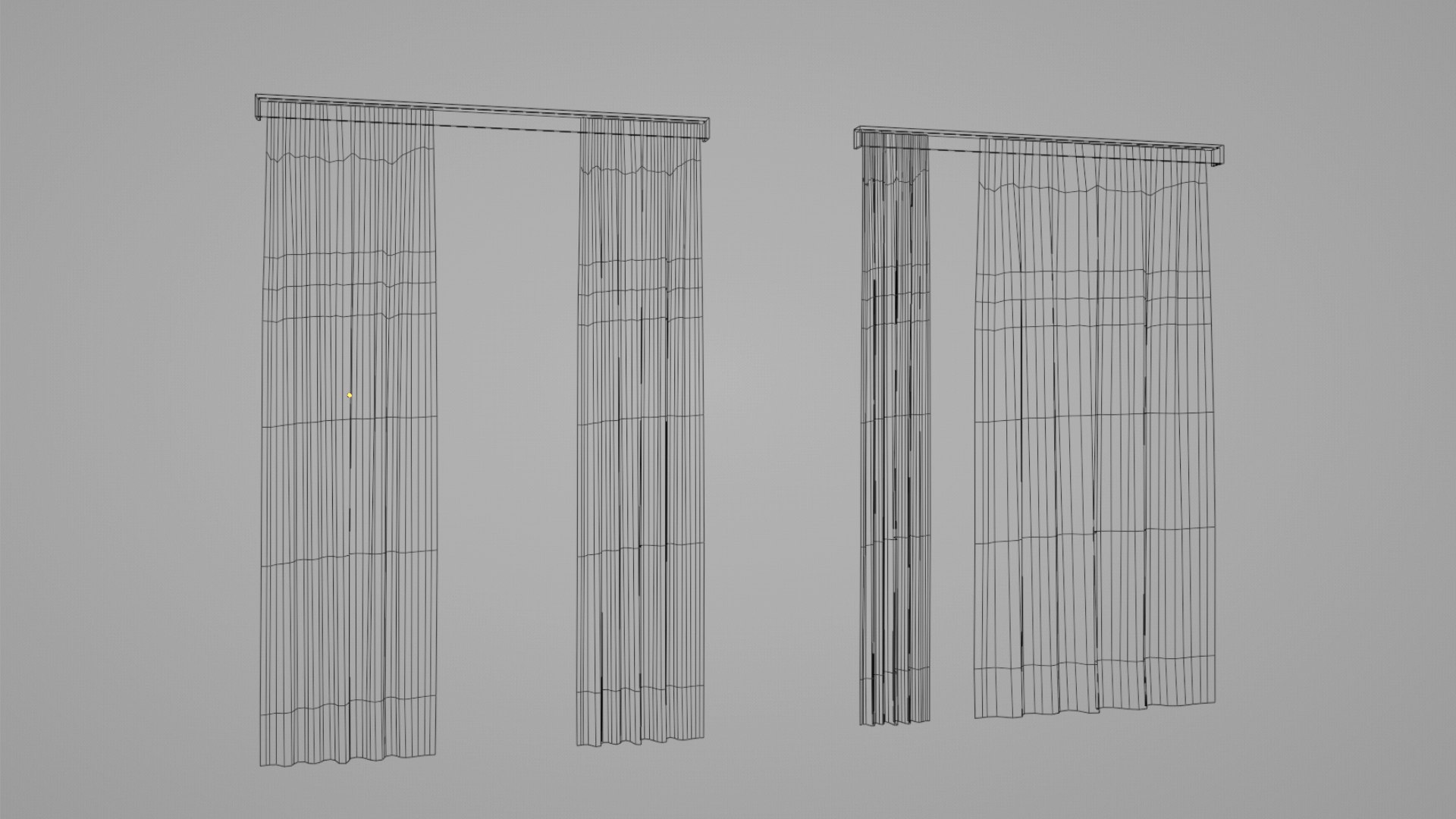 Free 3D Shapespark Low Poly Curtains Kit - TurboSquid 1947311