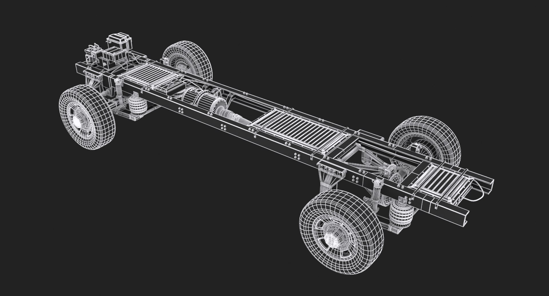 3D Electric Van Truck Chassis - TurboSquid 1332235