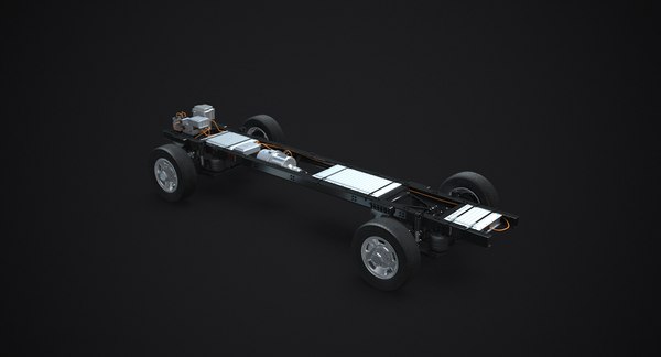 3D electric van truck chassis - TurboSquid 1332235