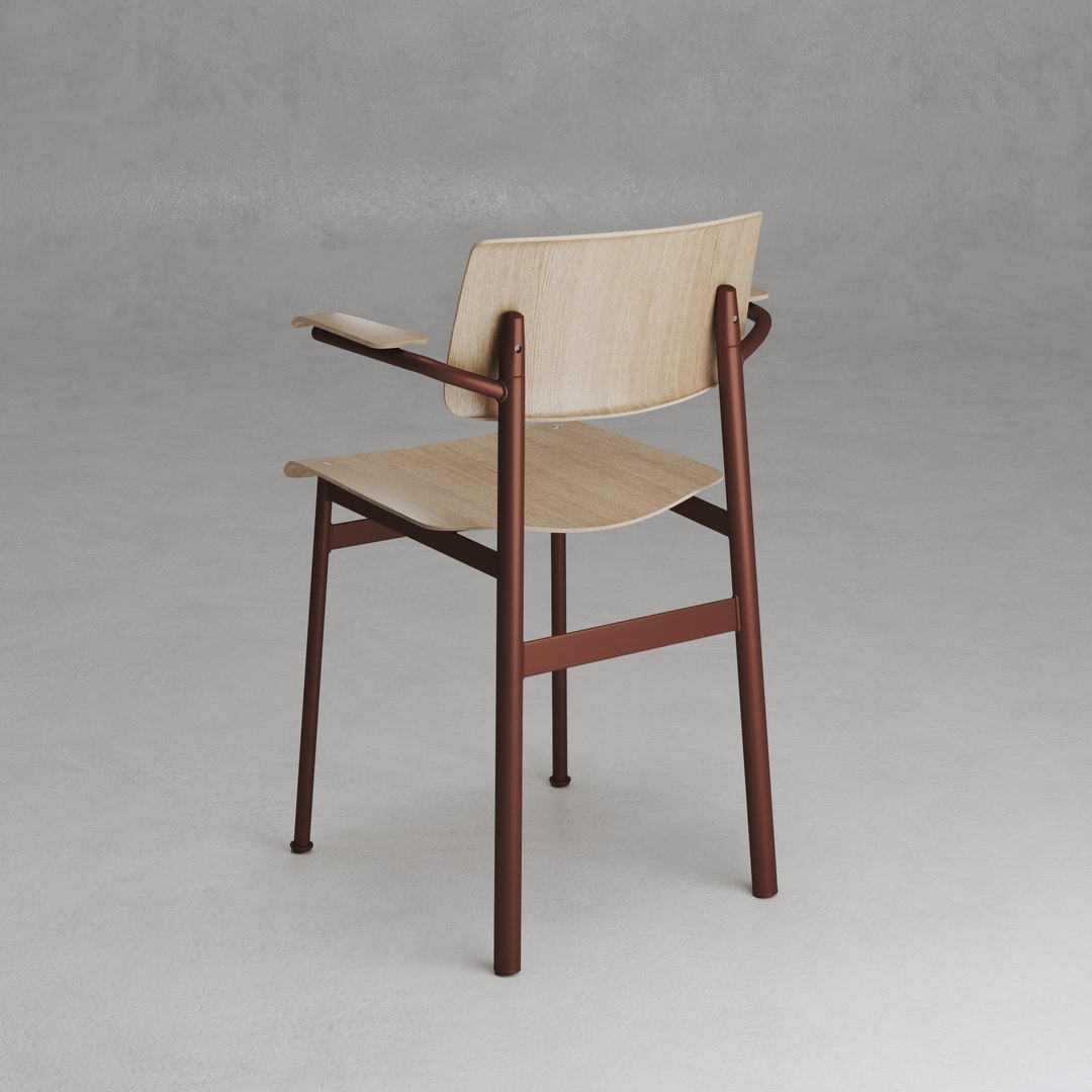 3D Muuto - Loft Chair W Armrest - TurboSquid 1990325
