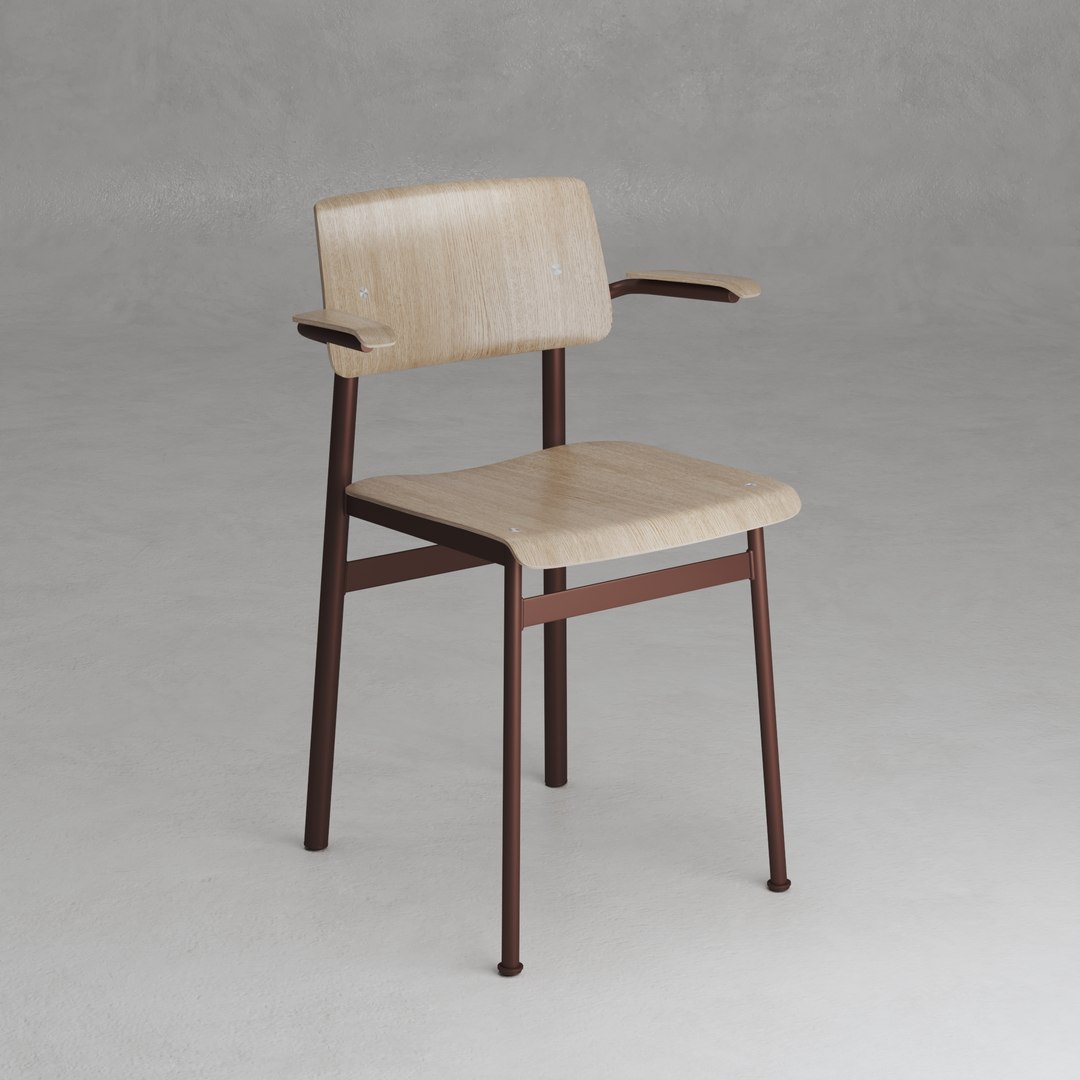 3D Muuto - Loft Chair W Armrest - TurboSquid 1990325