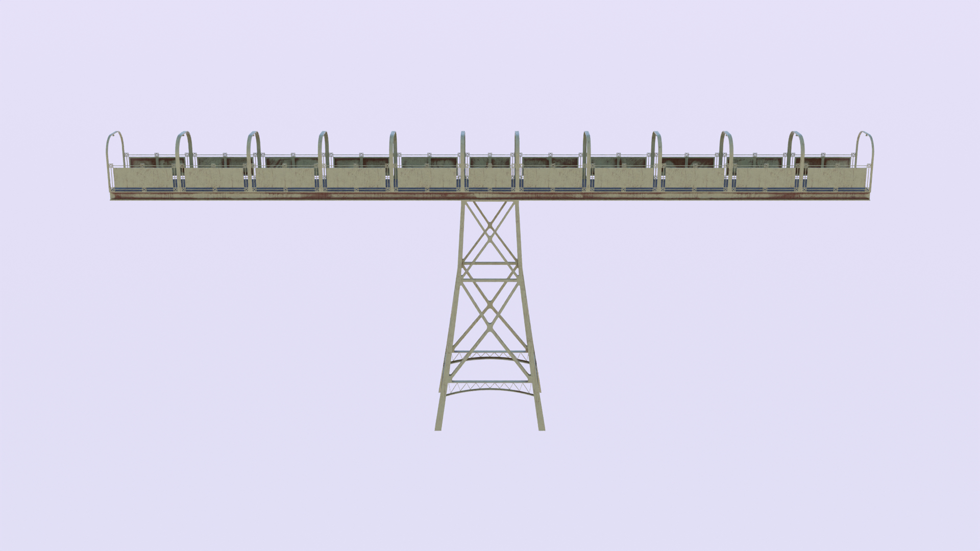 Pedestrian Bridge Segment PBR 3D Model - TurboSquid 2287489