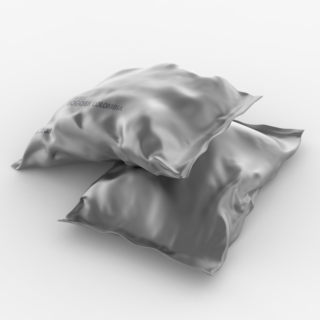 3D 2 Sachets Bags Packaging - TurboSquid 1236136