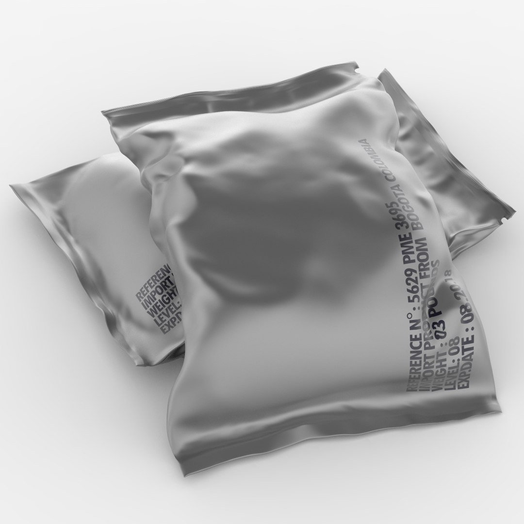 3D 2 Sachets Bags Packaging - TurboSquid 1236136