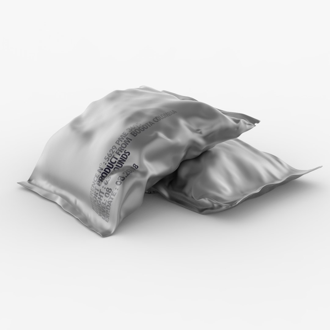 3D 2 Sachets Bags Packaging - TurboSquid 1236136