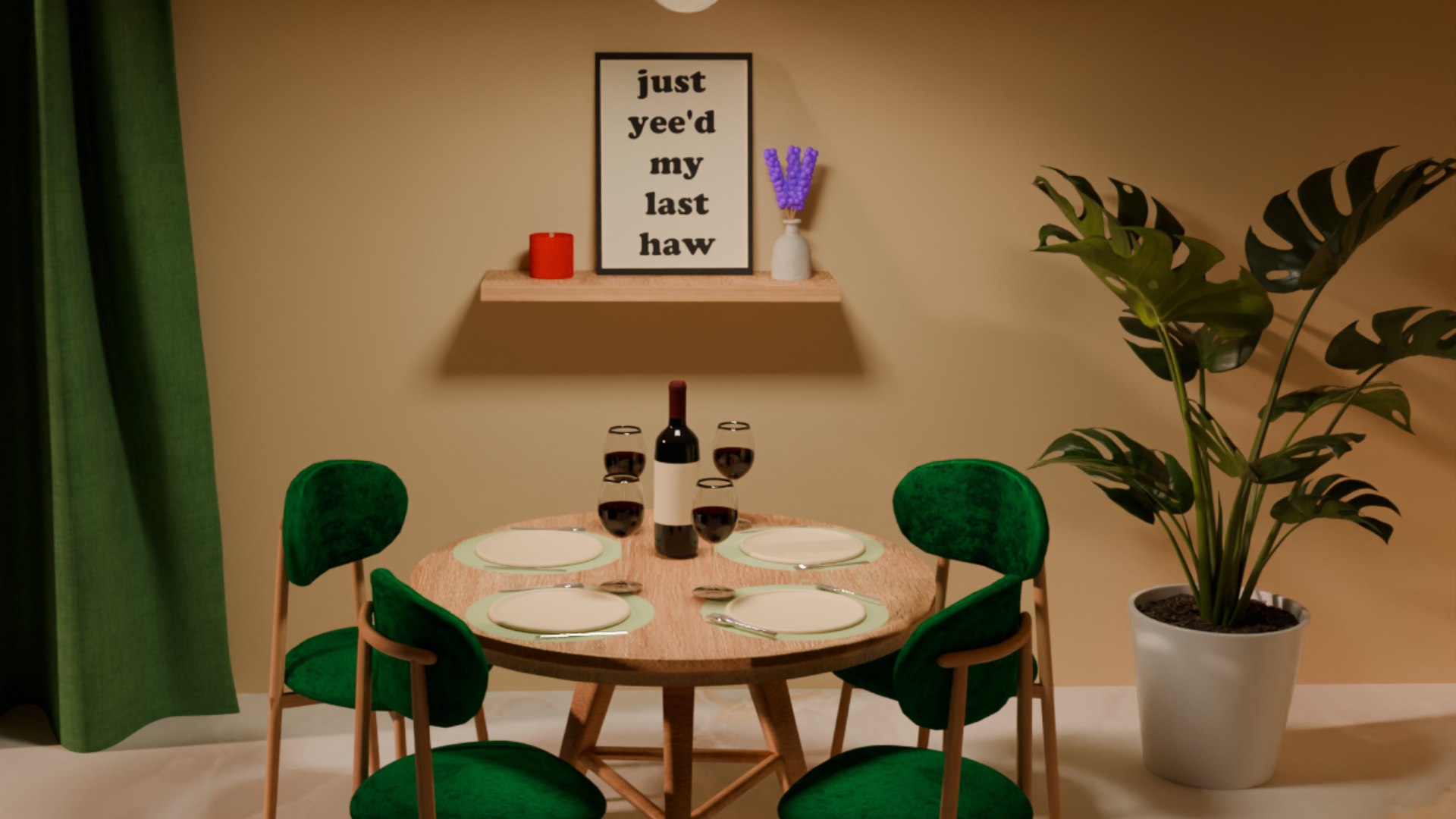 Dining Kitchen Area Model - TurboSquid 2374462