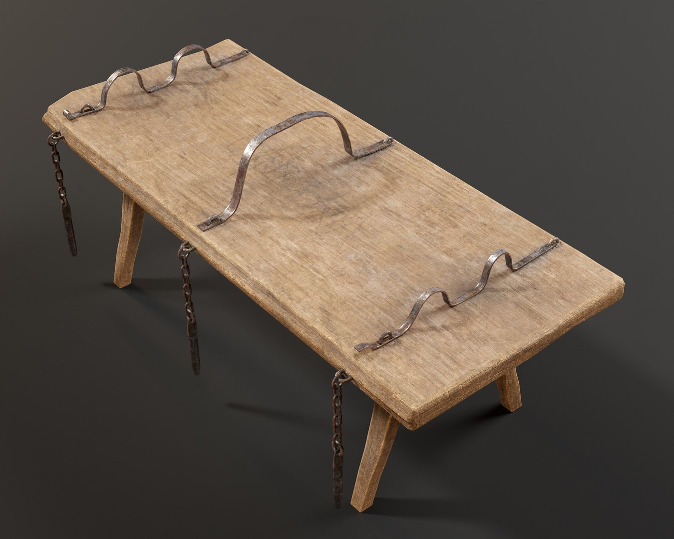 3D Wood Torture Table Model - TurboSquid 2355042