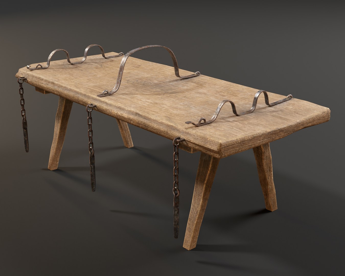 3D Wood Torture Table Model - TurboSquid 2355042