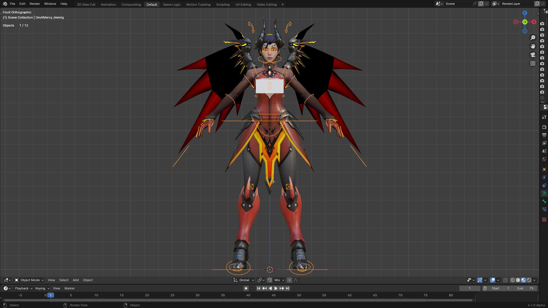 3D Devil Mercy Model - TurboSquid 2222330