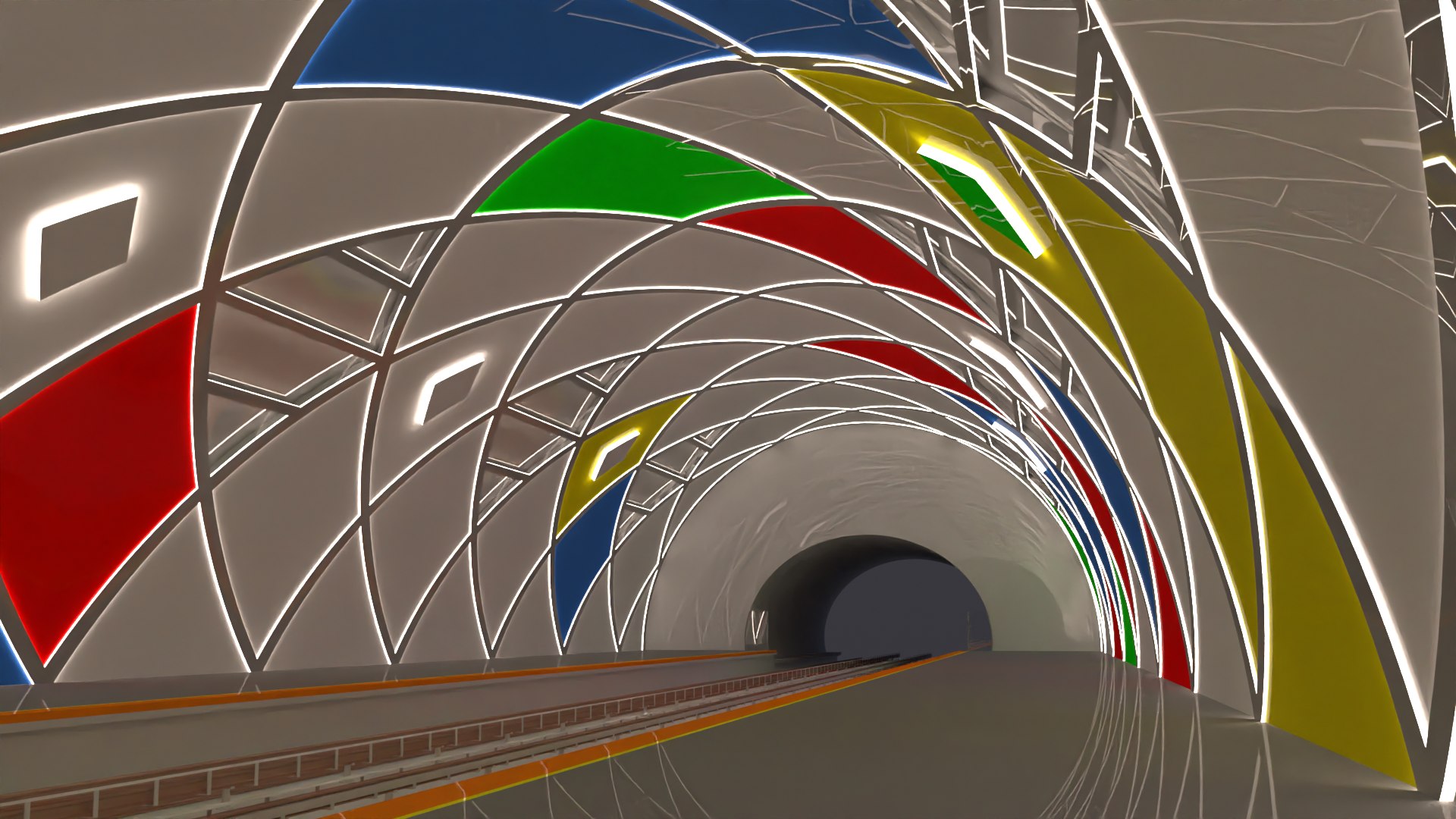 3D Metro Station Model - TurboSquid 2039200