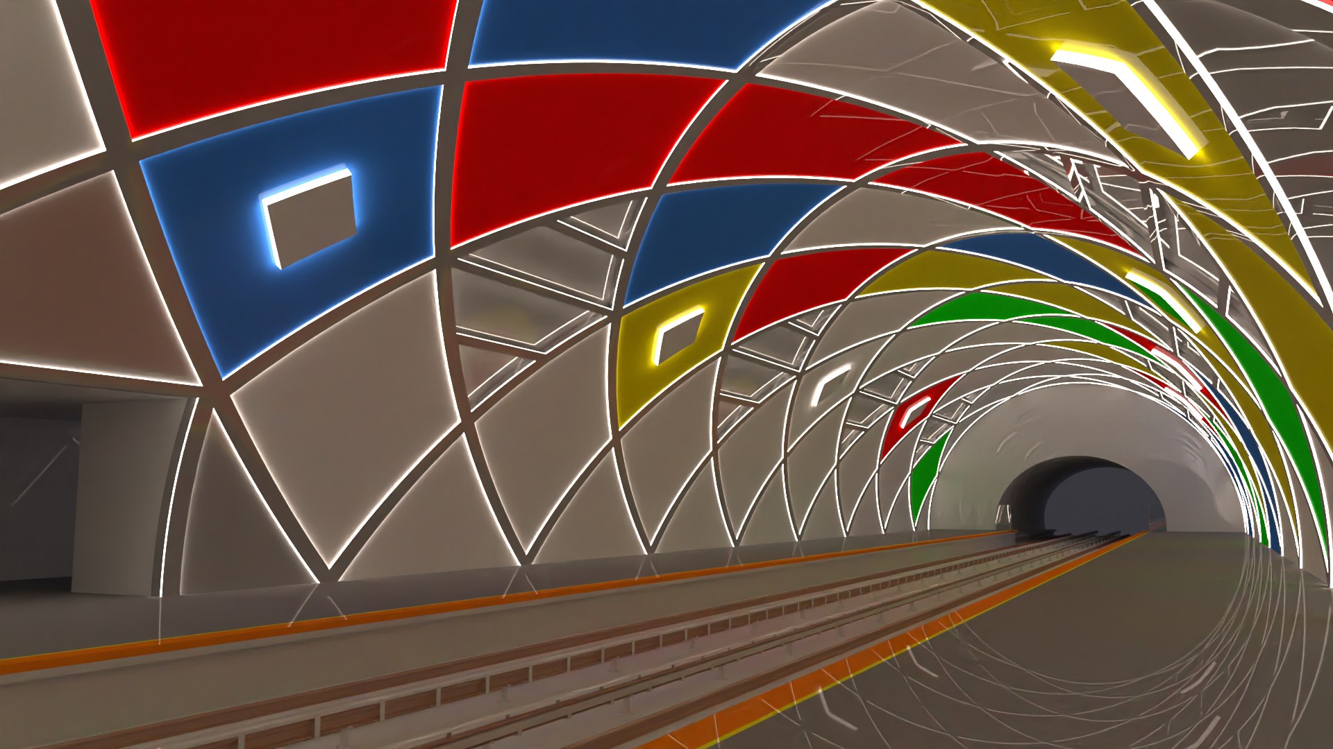 3D Metro Station Model - TurboSquid 2039200