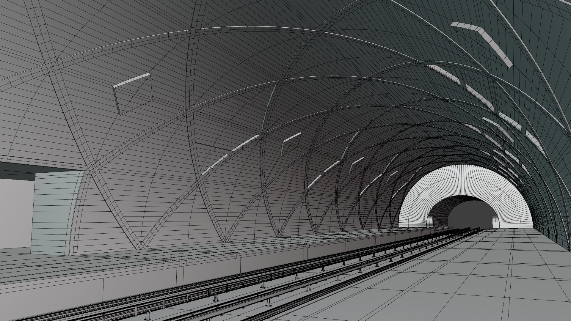 3D Metro Station Model - TurboSquid 2039200