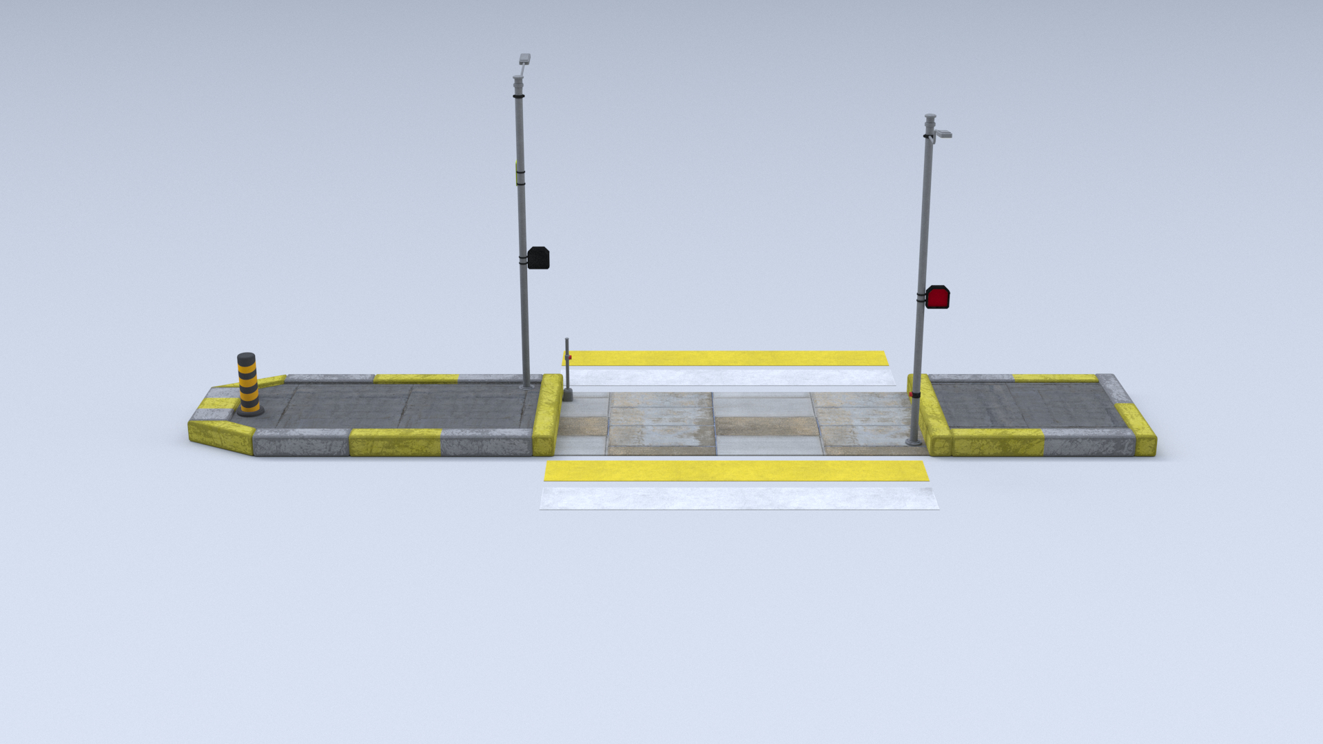 Traffic Island 3D Model - TurboSquid 2151460