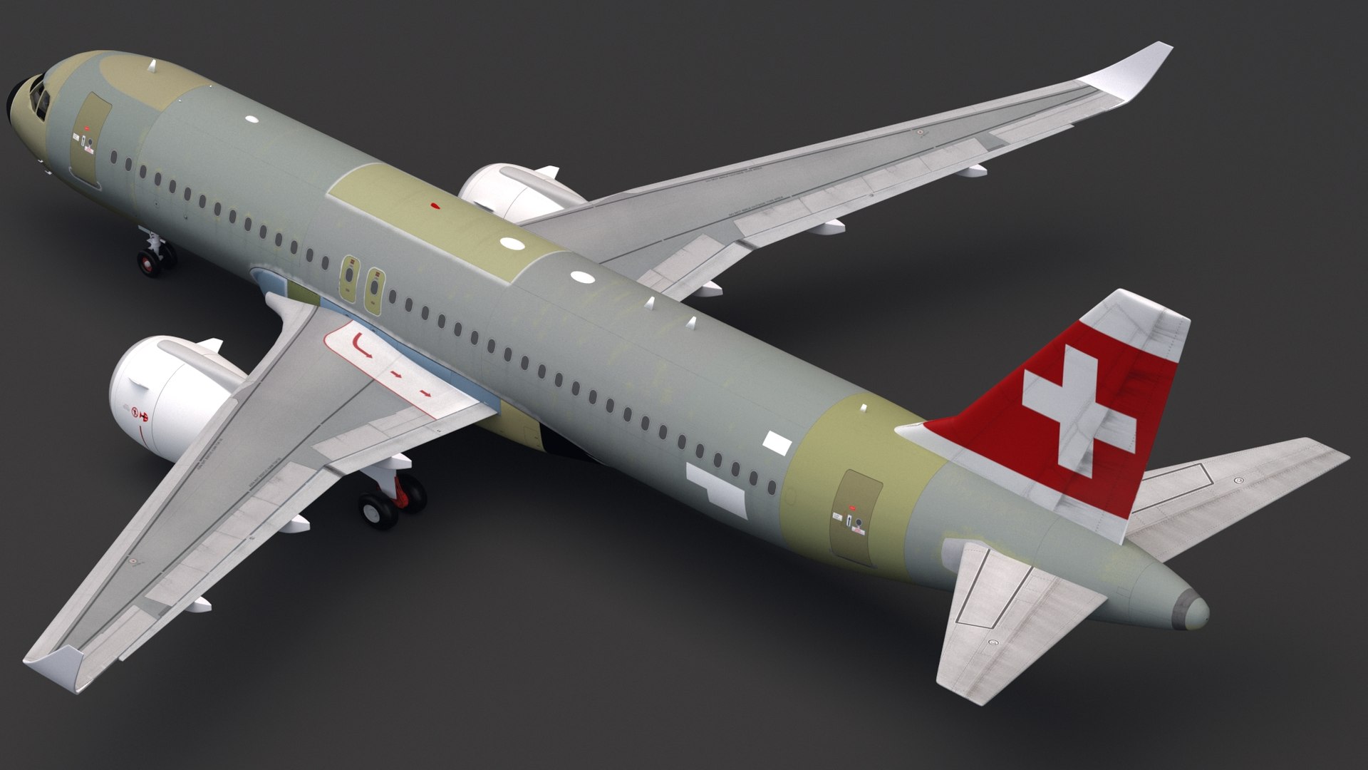 3D Swiss Air A320 - TurboSquid 1519163