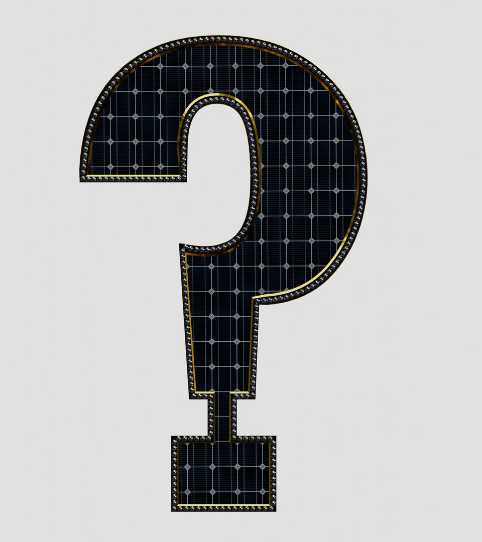 3D Solar Panel Question Mark - TurboSquid 2242447
