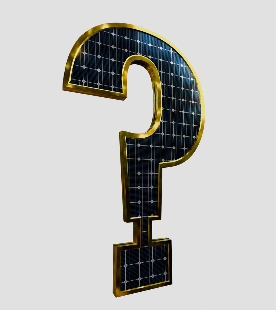 3D Solar Panel Question Mark - TurboSquid 2242447