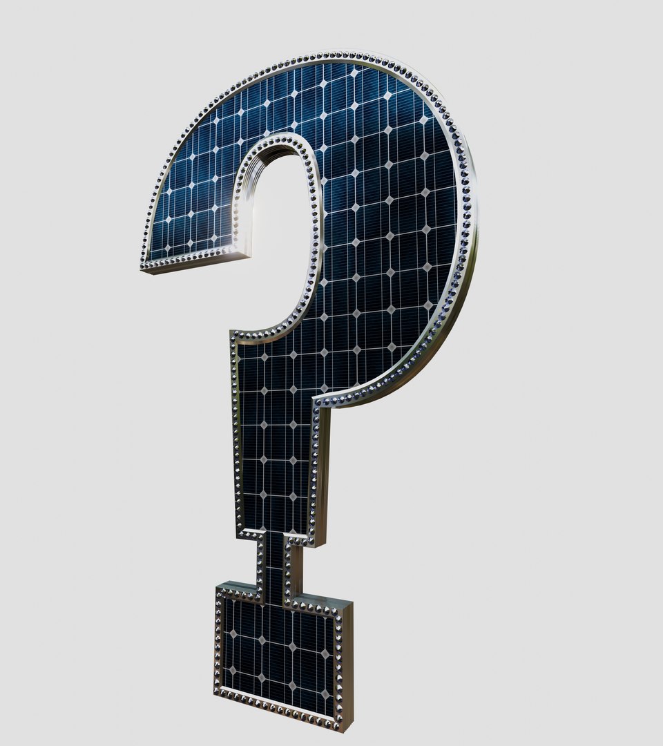 3D Solar Panel Question Mark - TurboSquid 2242447