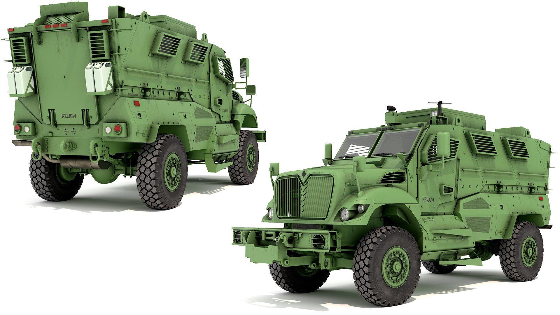 3D Armored Fighting Vehicle Green Model - TurboSquid 2285921