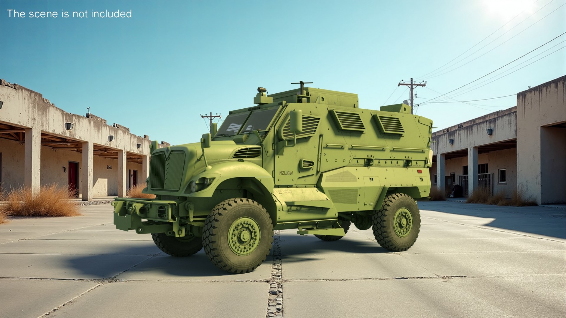 3D Armored Fighting Vehicle Green Model - TurboSquid 2285921
