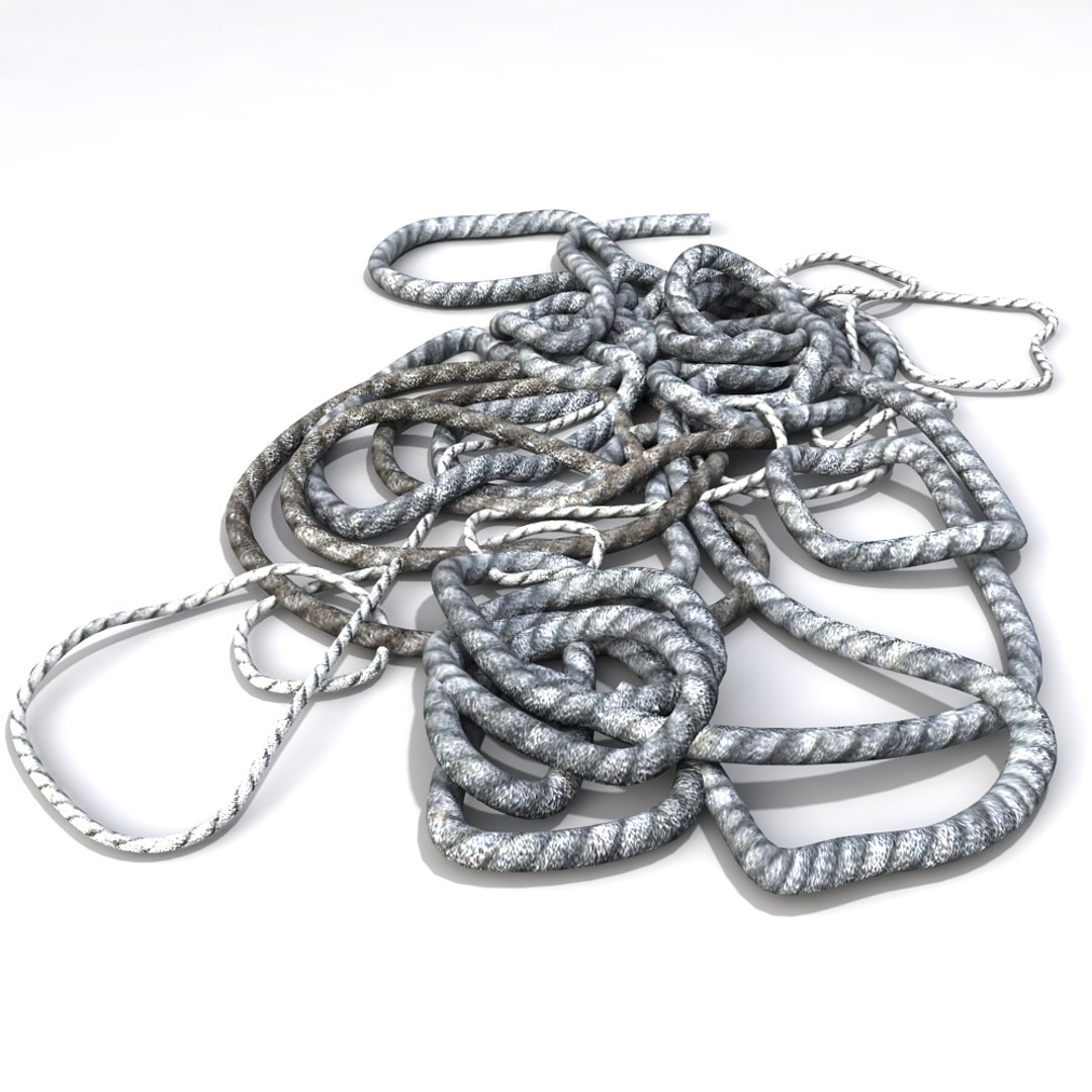 coiled ropes 3d model