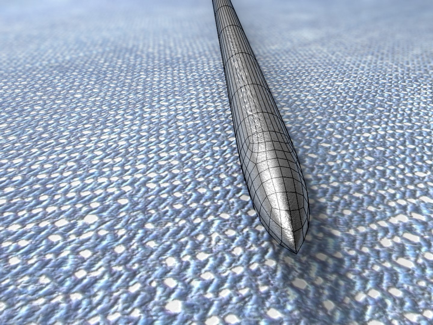 3d model sewing needle string