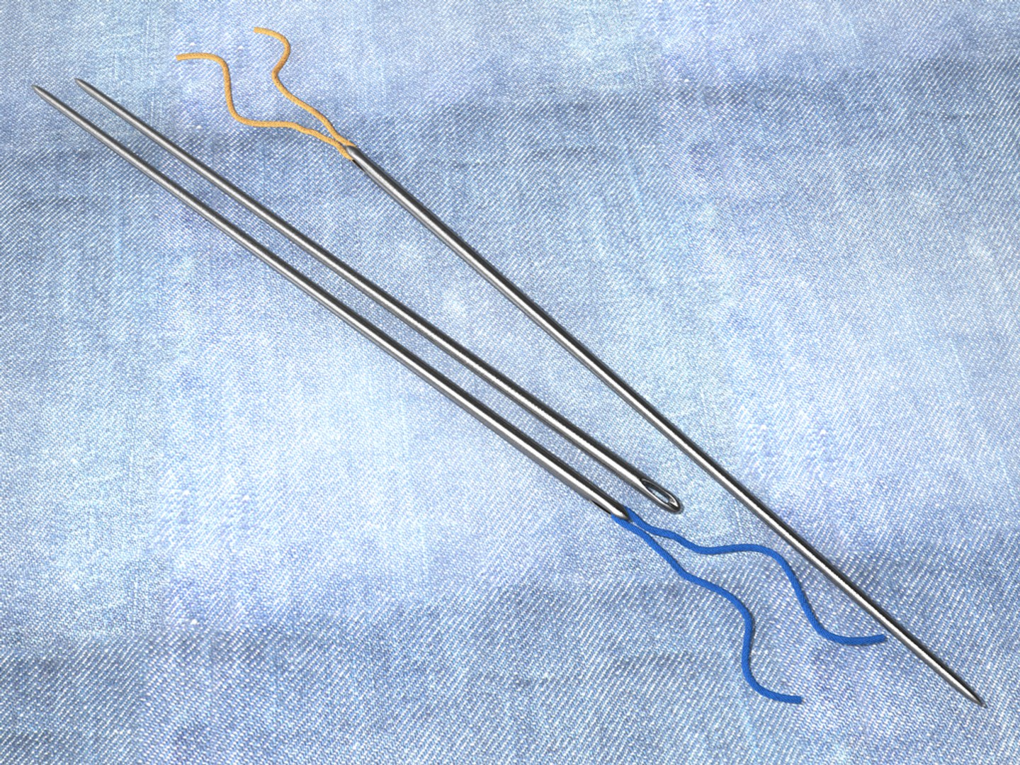 3d model sewing needle string