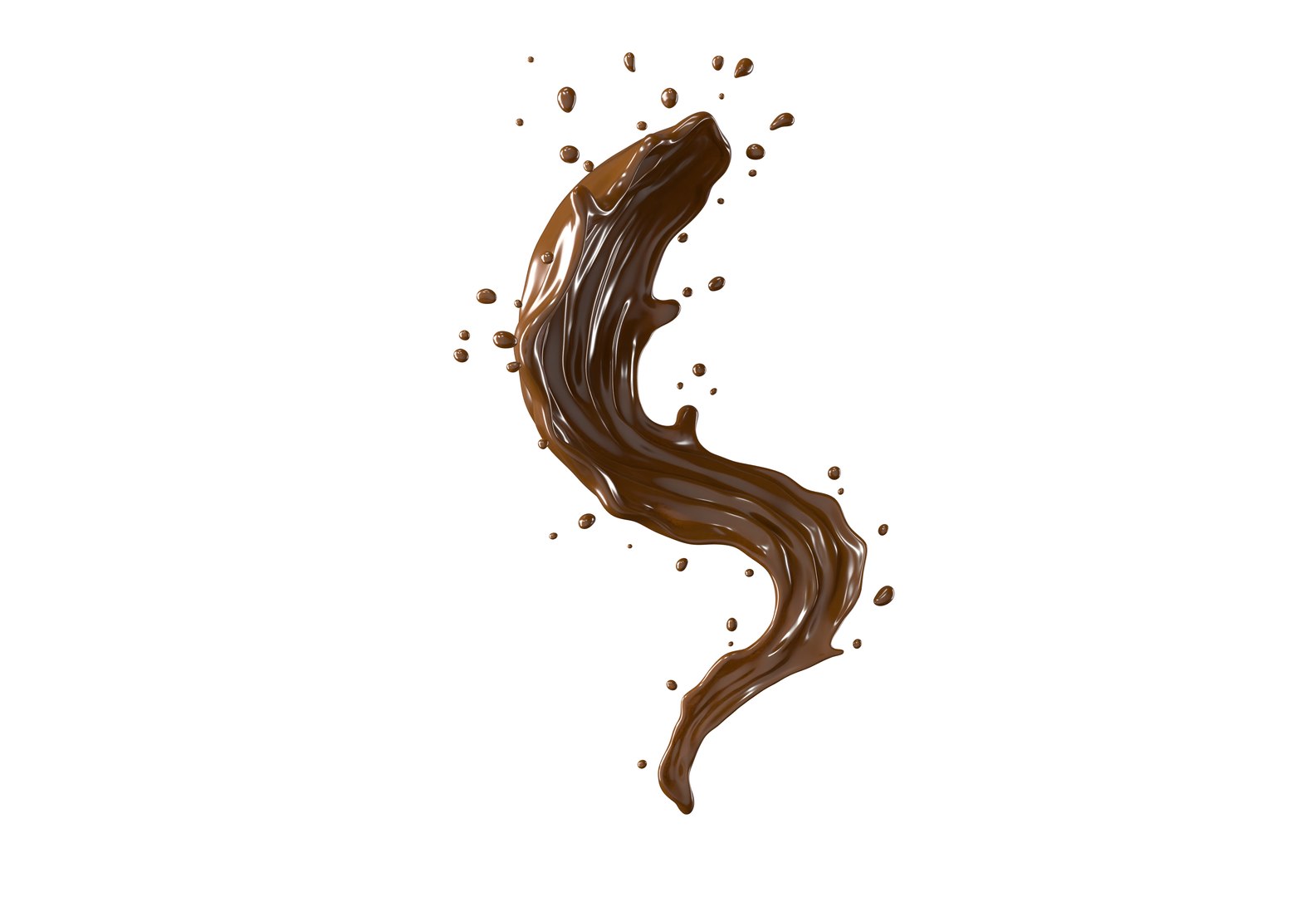 3D Chocolate Splash Curve - TurboSquid 2421837