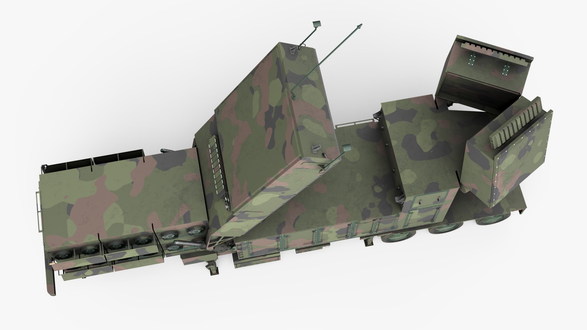 Military Phased Array Radar System Camouflage Paint 3D Model ...
