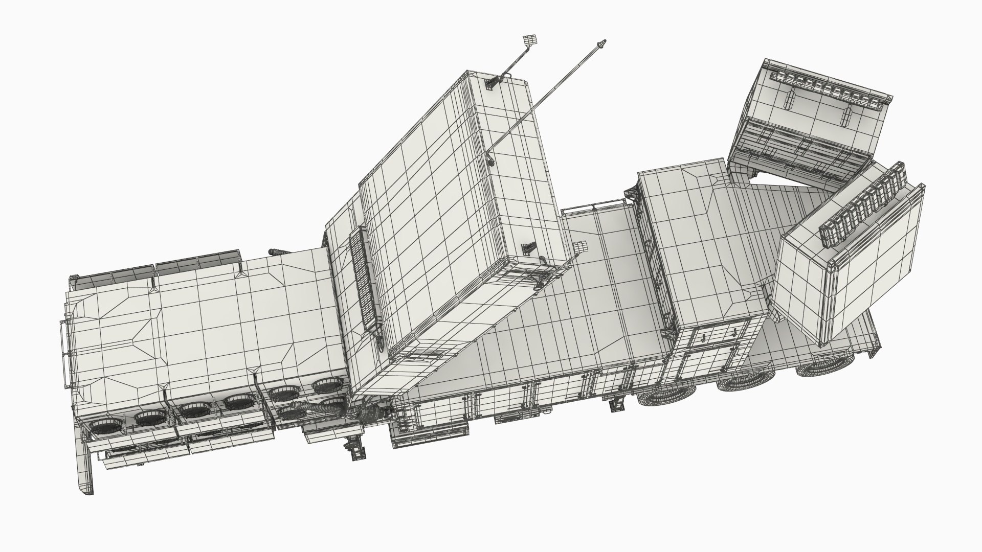 Military Phased Array Radar System Camouflage Paint 3D Model ...