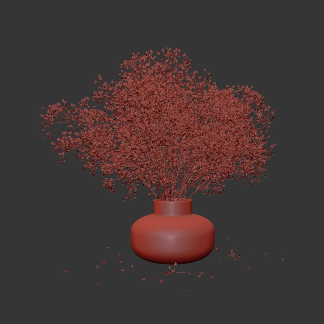 3D Dry Flowers In Modern Vase Model - TurboSquid 1798852