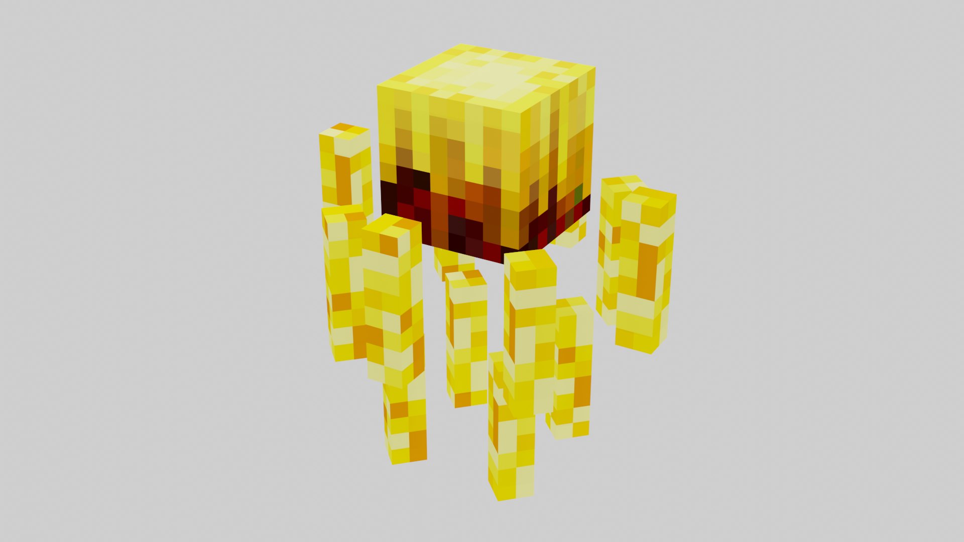 Minecraft Blaze Rigged 3D model - TurboSquid 1977673