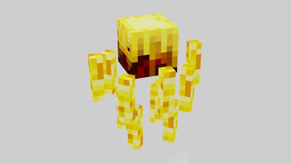 Minecraft Blaze Rigged 3D 모델 - TurboSquid 1977673