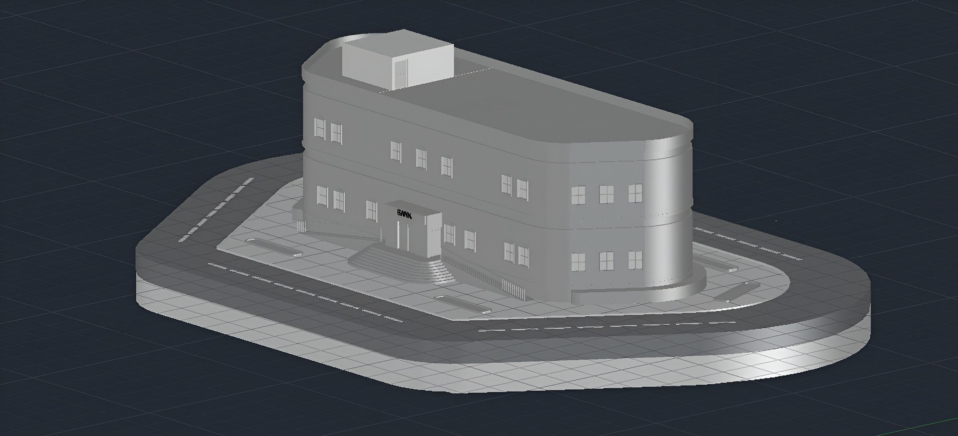 3D Bank Model 3D In Scale Model - TurboSquid 2349333
