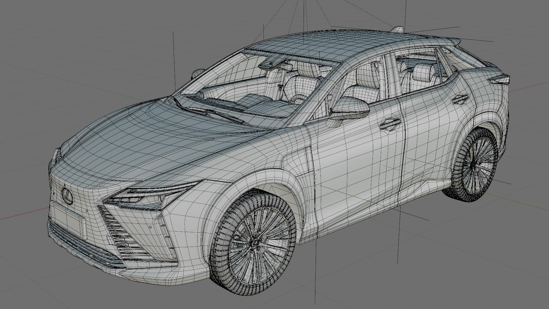 Lexus RZ 450e 2023 with interior 3D model - TurboSquid 2153128