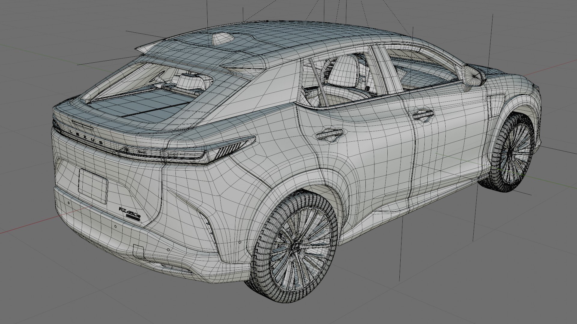 Lexus RZ 450e 2023 with interior 3D model - TurboSquid 2153128
