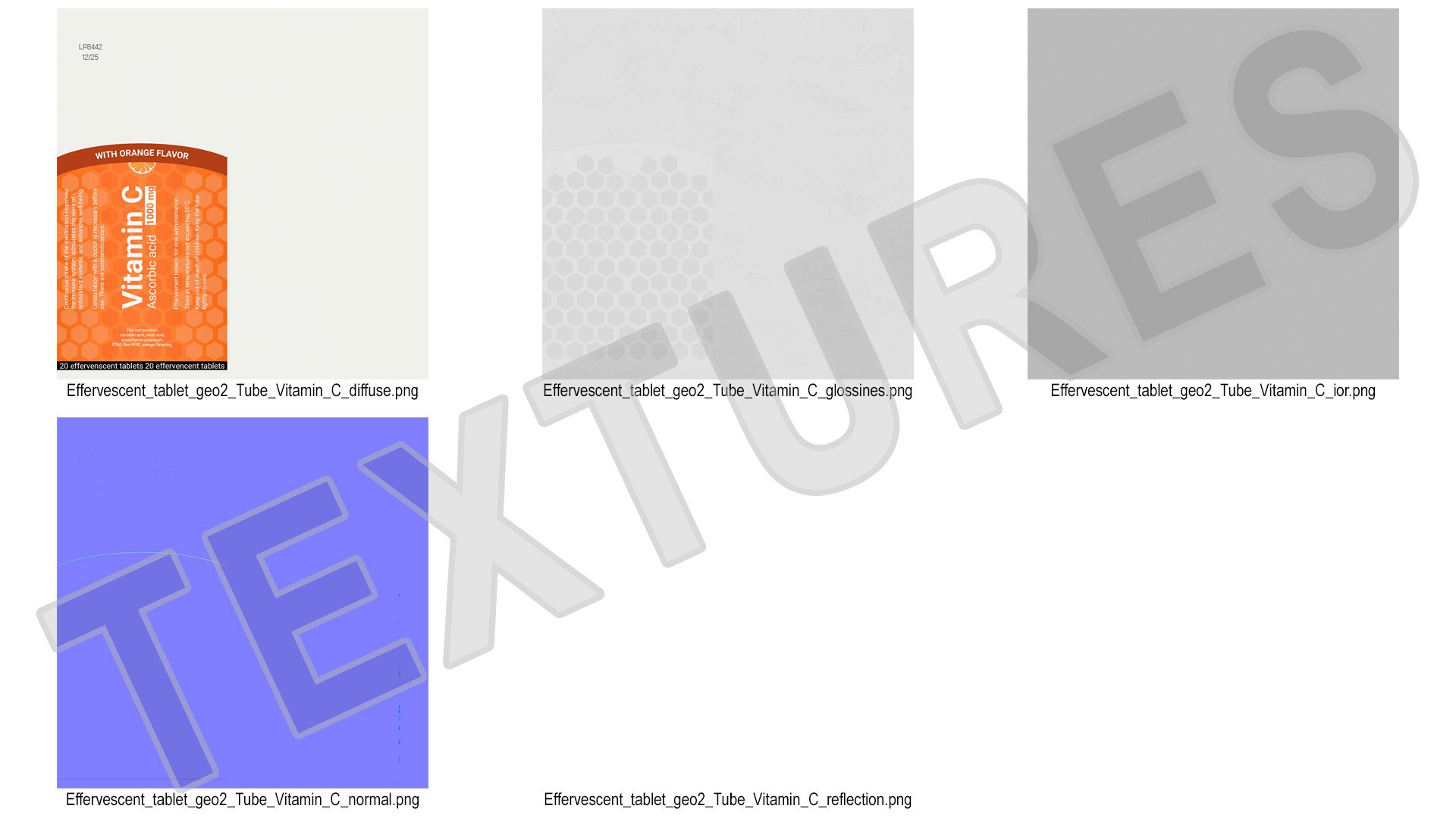 3D Model Effervescent Vitamin C Package 25 Tabs - TurboSquid 2211489