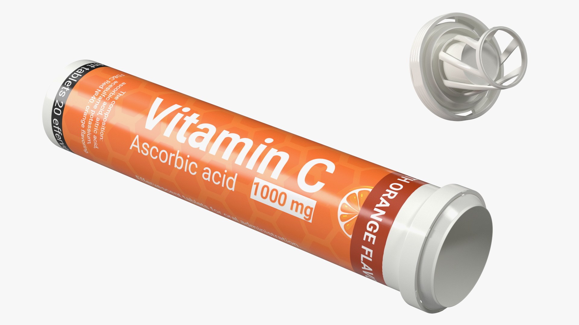 3D Model Effervescent Vitamin C Package 25 Tabs - TurboSquid 2211489