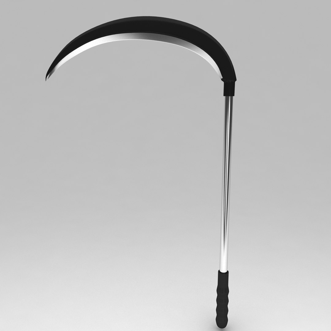 3d garden scythe tool model