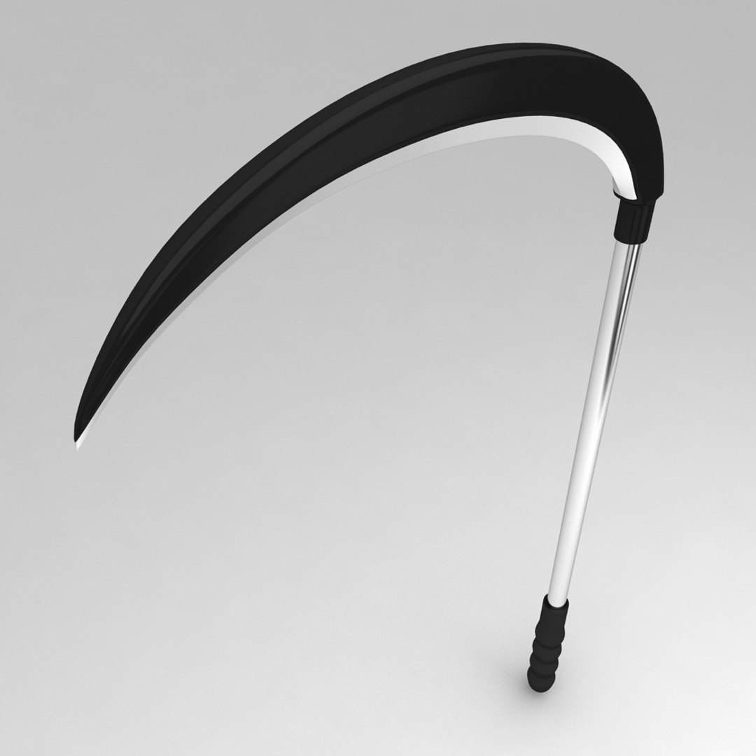 3d garden scythe tool model