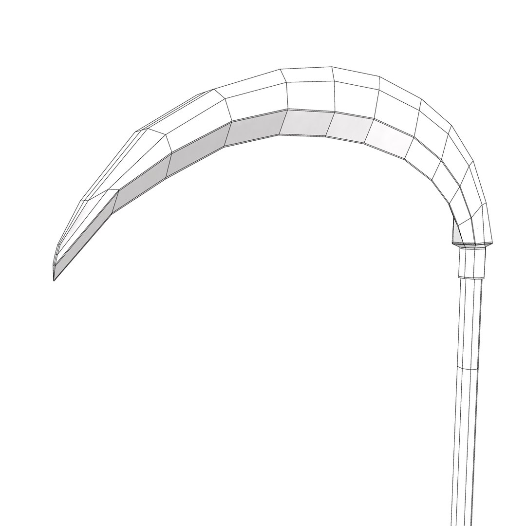 3d garden scythe tool model