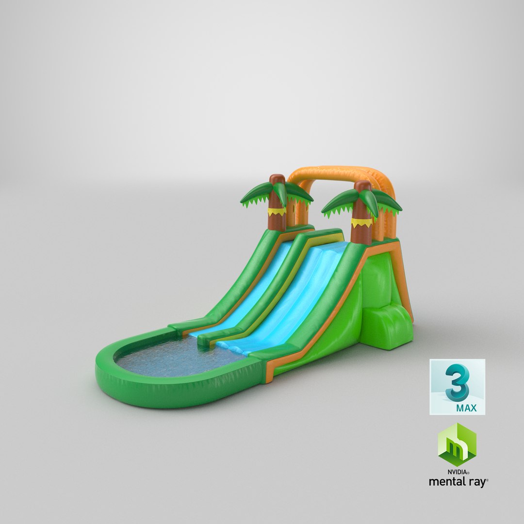 Three Water Slides 3D - TurboSquid 1959482