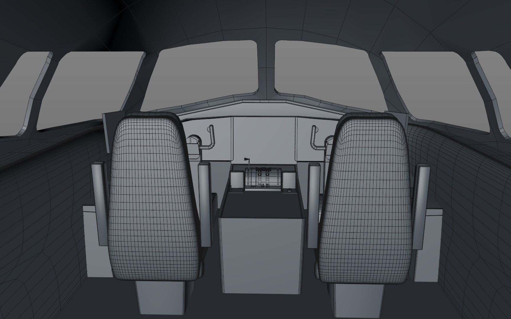 Plane Interior Cockpit 3d Model