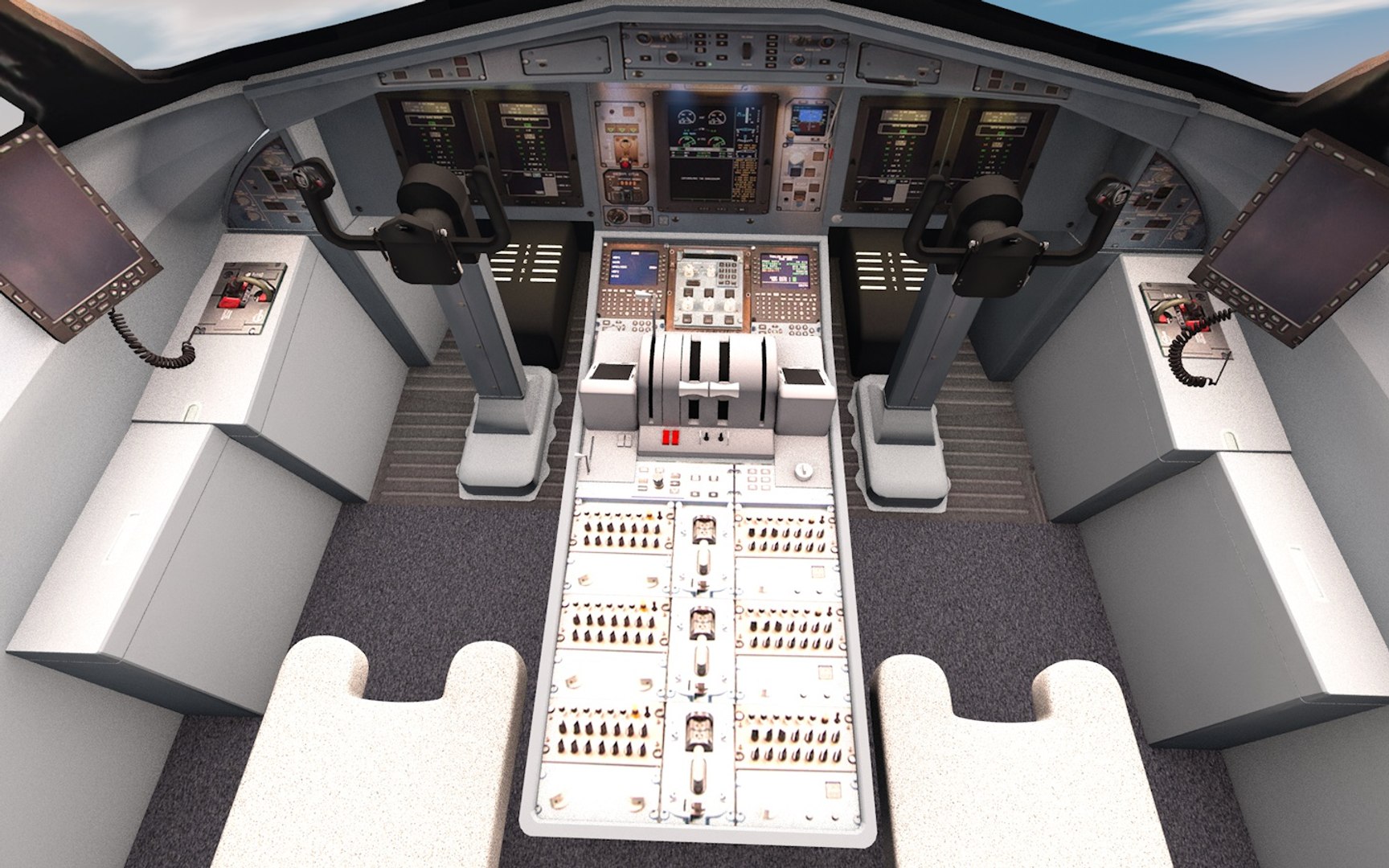 Plane Interior Cockpit 3d Model