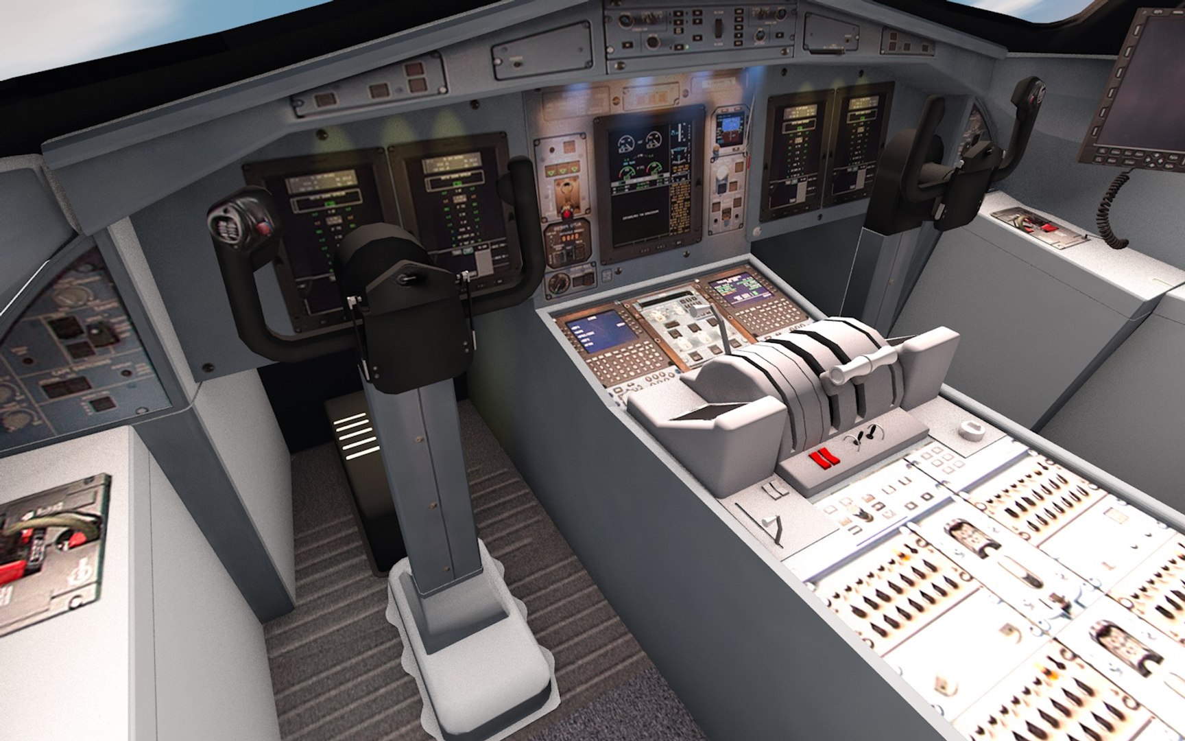 Plane Interior Cockpit 3d Model