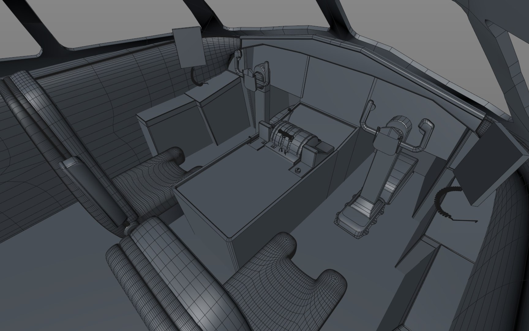 Plane Interior Cockpit 3d Model