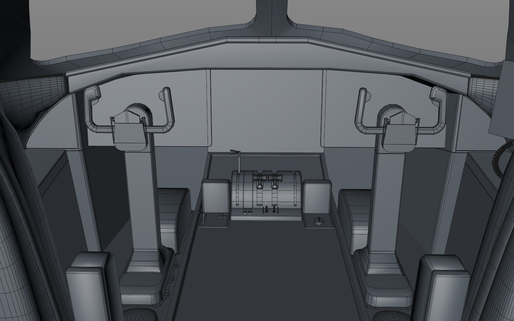Plane Interior Cockpit 3d Model