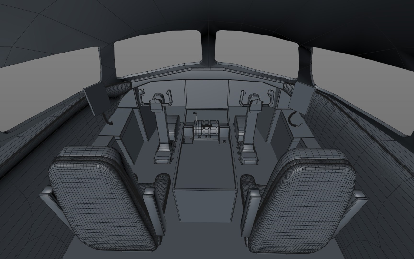 Plane Interior Cockpit 3d Model