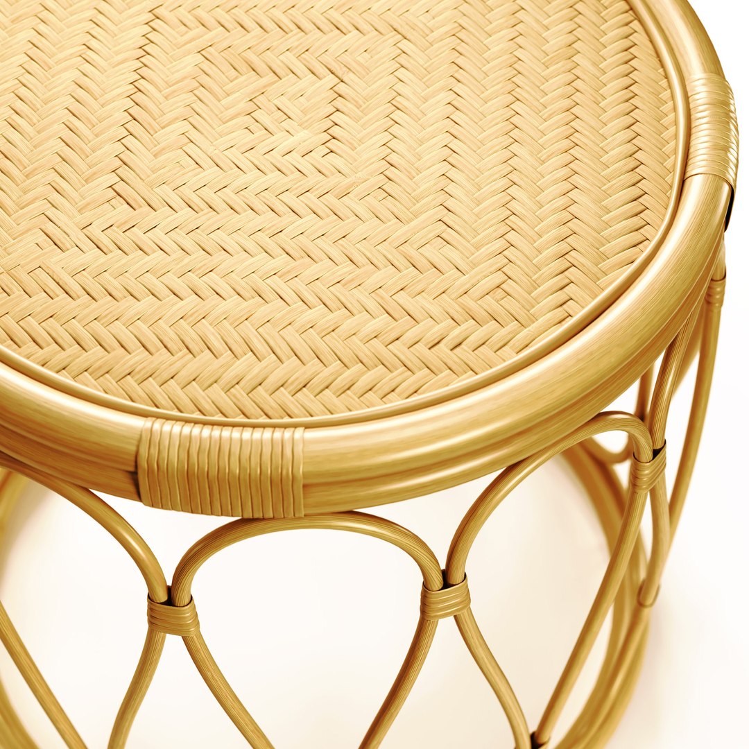 3d Model Rattan Side Table Natural Malu Turbosquid 1952805