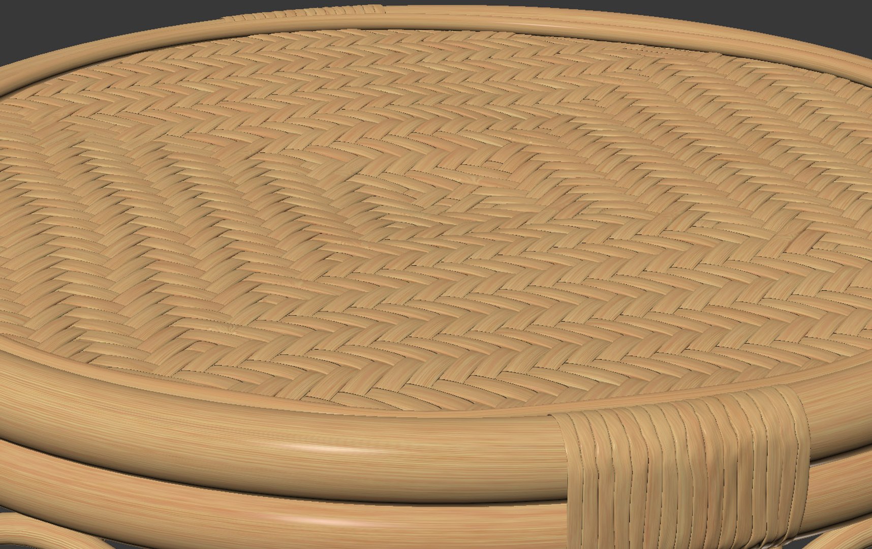 3d Model Rattan Side Table Natural Malu Turbosquid 1952805